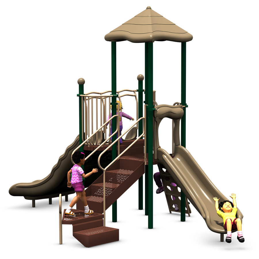 Triple Ripple Commercial Play Structure - American Playground Company
